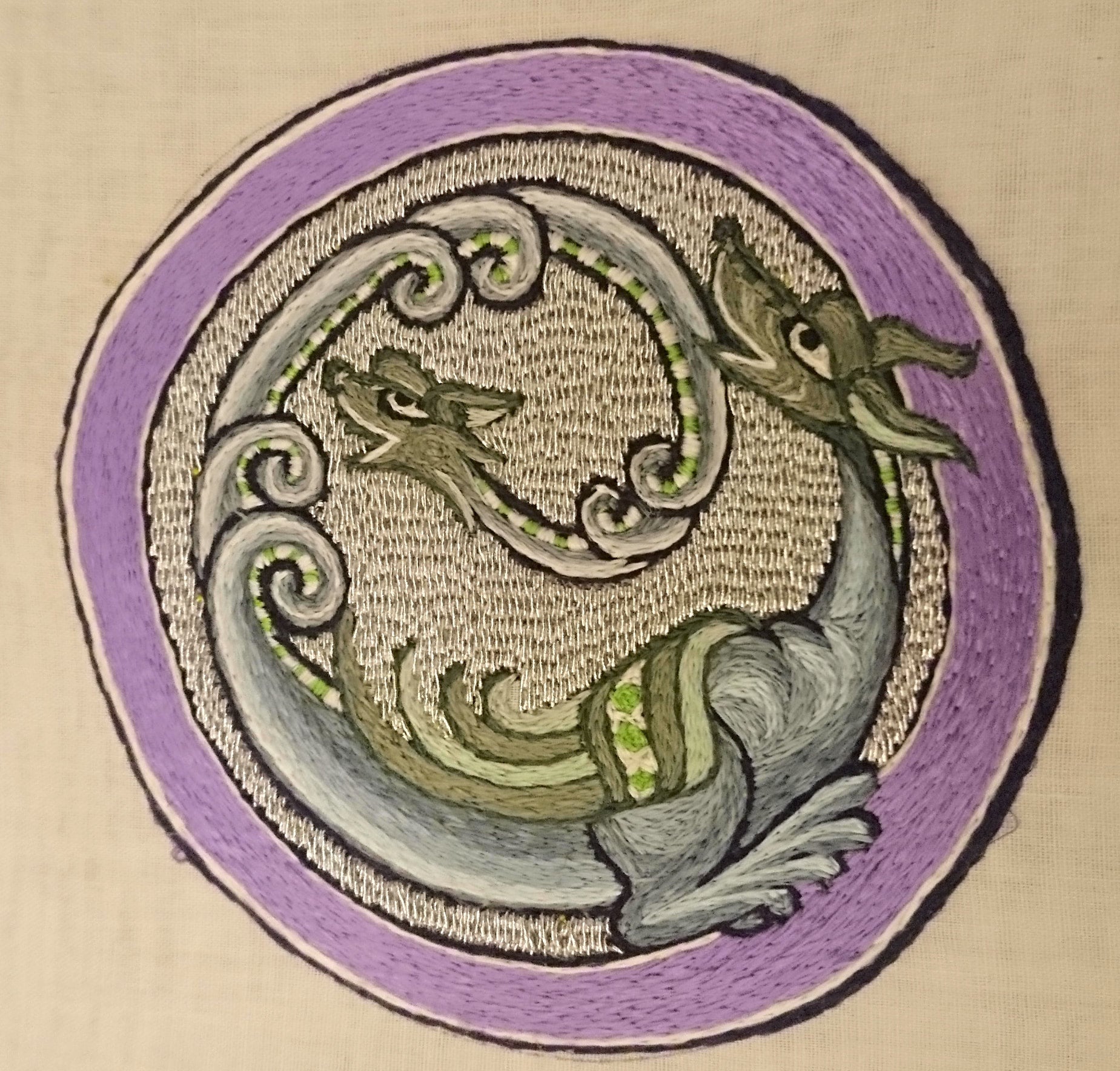 opus anglicanum embroidery dragon | tanya bentham