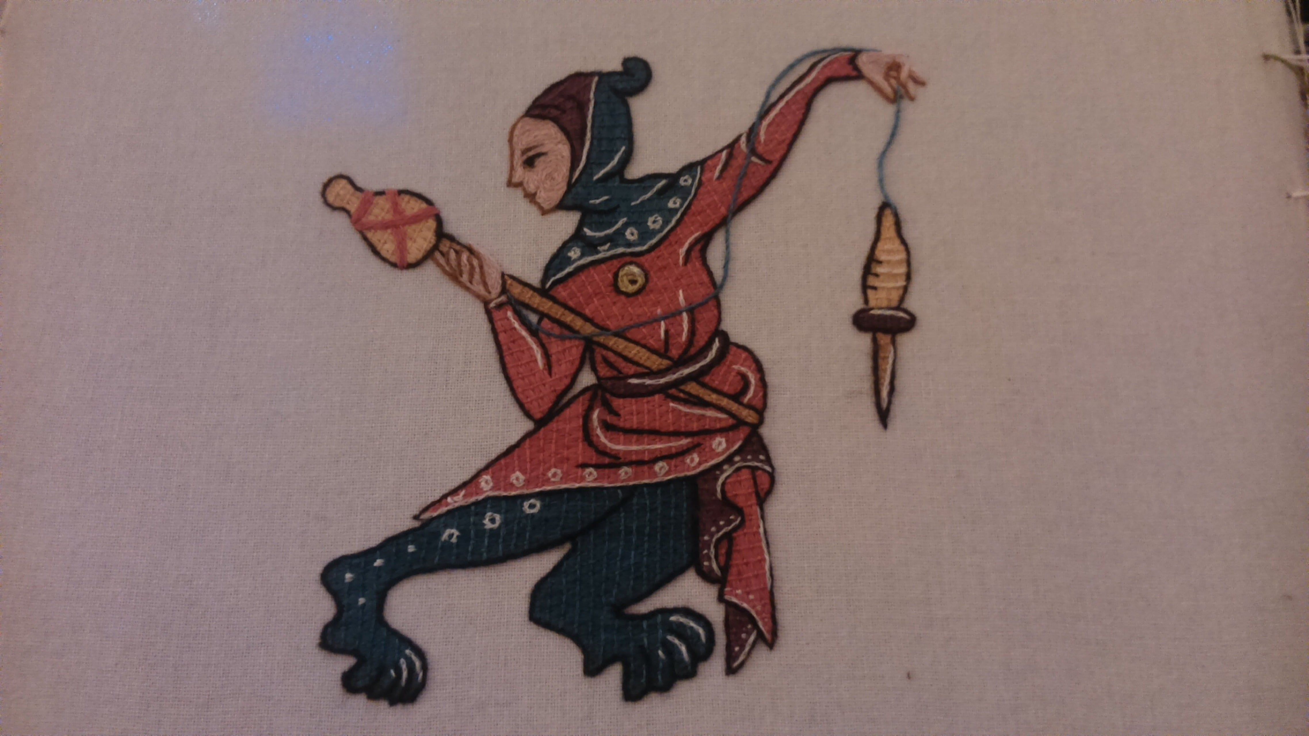 spinster luttrell psalter wool medieval embroidery kit laid and couched ...
